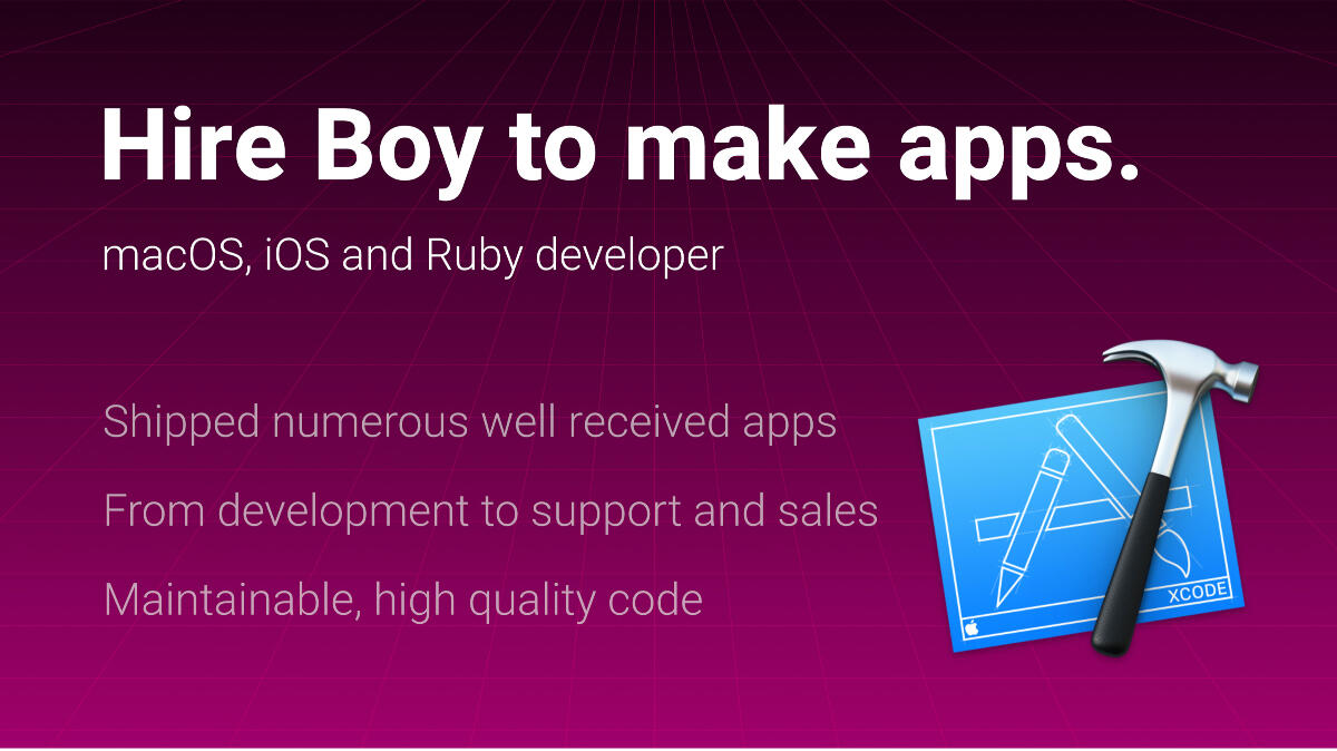 Hire Boy to make apps.